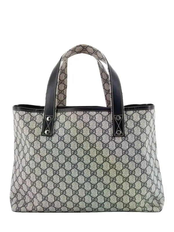 Gucci Gg Coated Canvas Medium Tote Bag - Blue