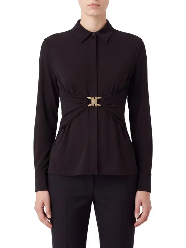 FERRAGAMO Shirt Colour - Coffee
