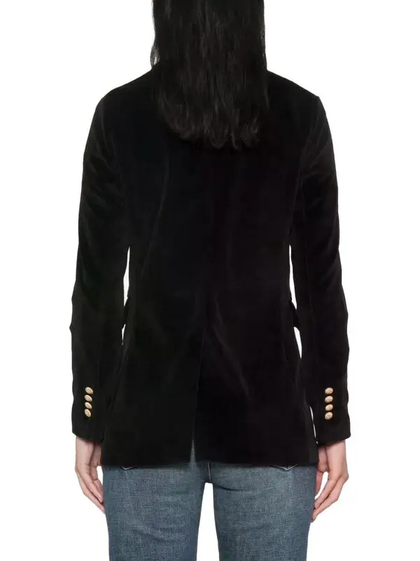 CIRCOLO 1901 Double-breasted Velvet Jacket - Black