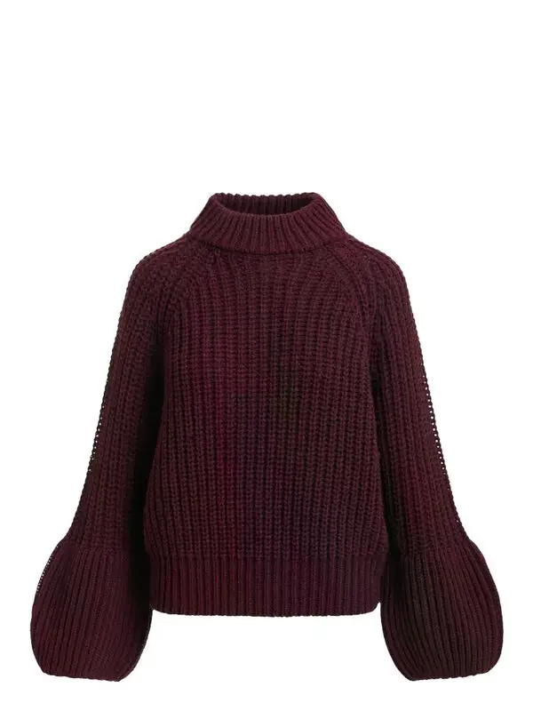 Essentiel Antwerp Kristian Chunky-knit Turtleneck Sweater - Red