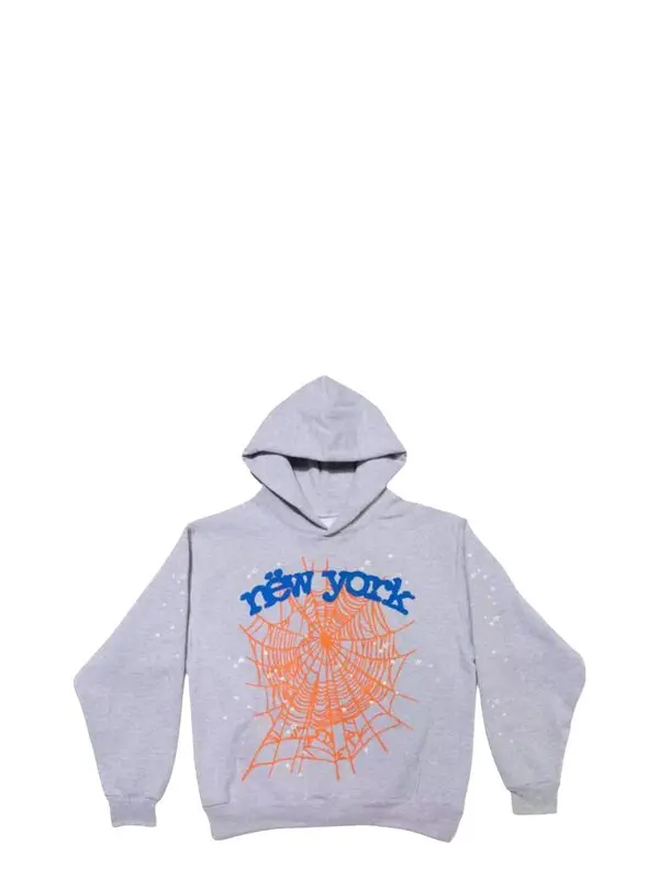 SP5DER Og Web V2 Graphic-print Hoodie - Grey
