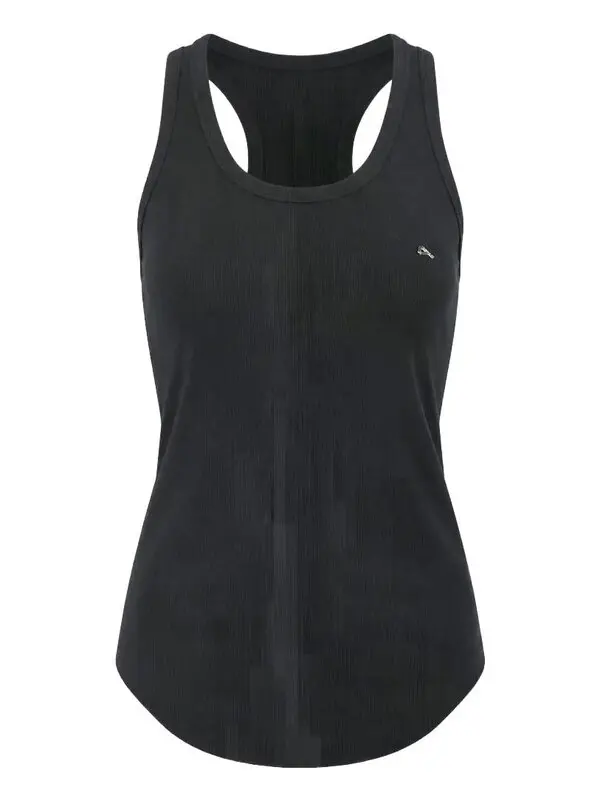 CYCLE Ribbed-knit Racerback Tank Top - Black