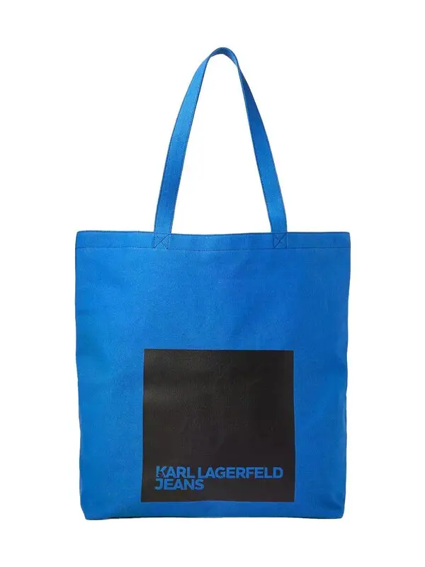 Karl Lagerfeld Logo-print Canvas Tote Bag - Blue