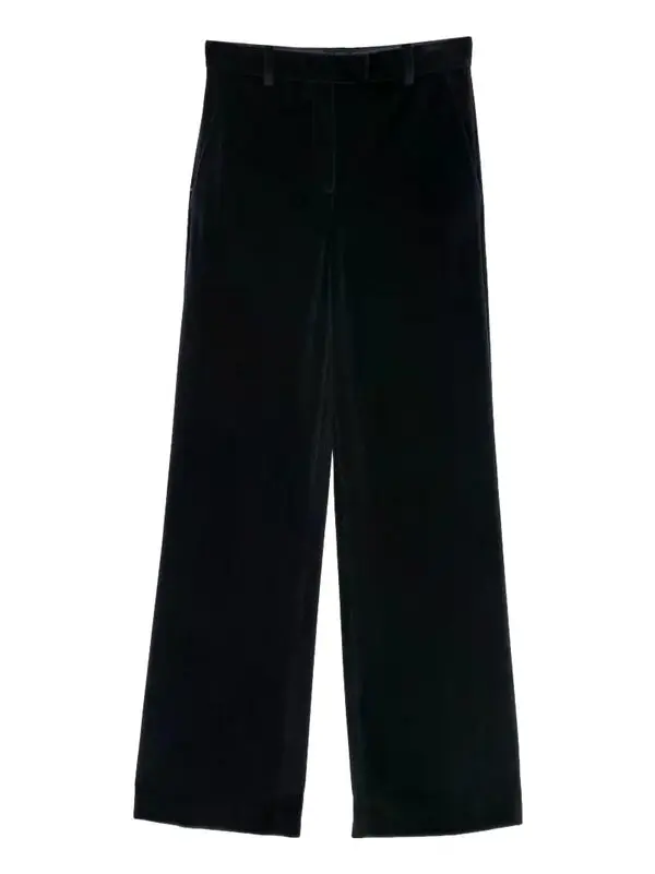 CIRCOLO 1901 Velvet Wide-leg Trousers - Black