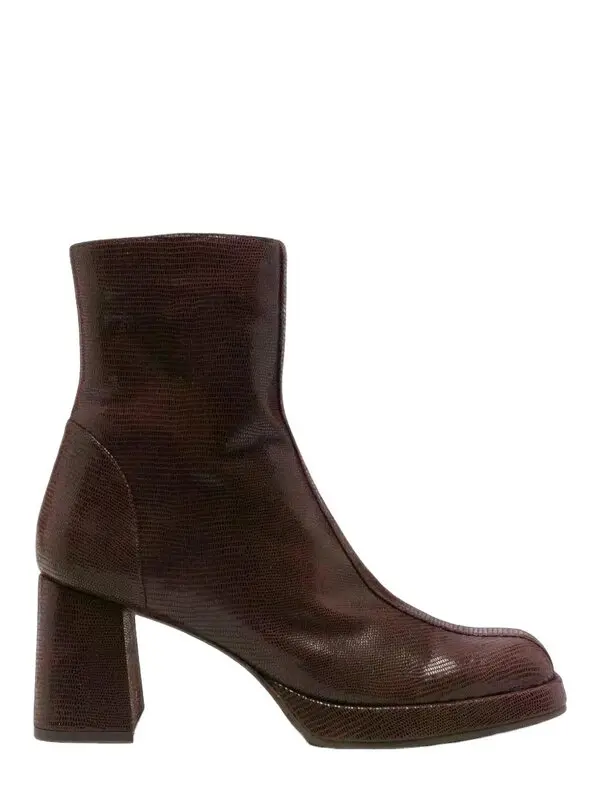 Chie Mihara Kanna49 Lizard-effect Ankle Boots - Brown
