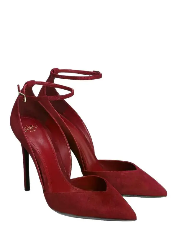 ALEVI MILANO Camilla Pointed-toe Ankle-strap Pumps - Red