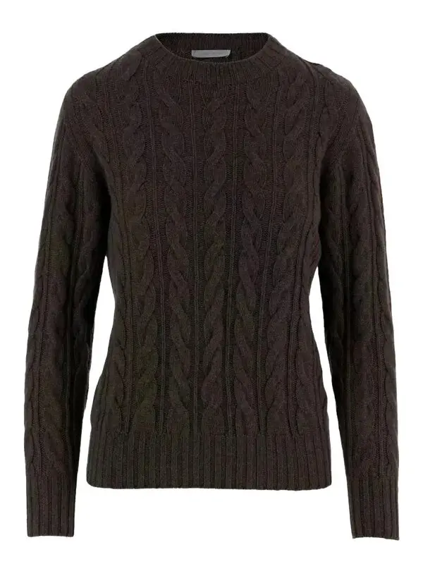 OLIVER LATTUGHI Cable-knit Cashmere Sweater - Brown