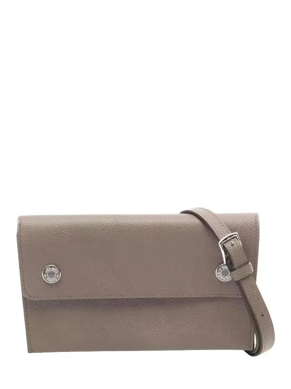 Hermès Epsom Snap Wallet Crossbody Bag - Brown