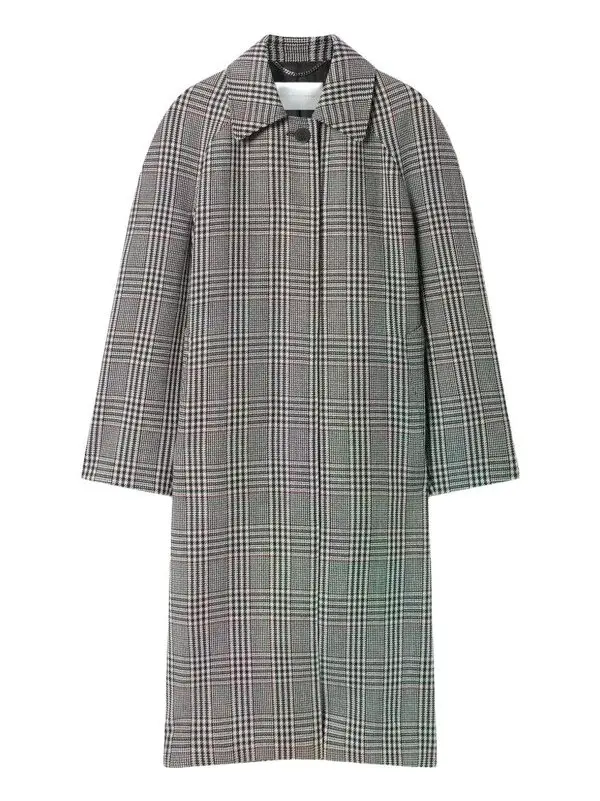 Stella McCartney Prince Of Wales Check Belted Coat - Grey