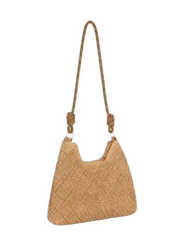 HINNOMINATE Quilted-finish Logo-embroidered Shoulder Bag - Neutrals