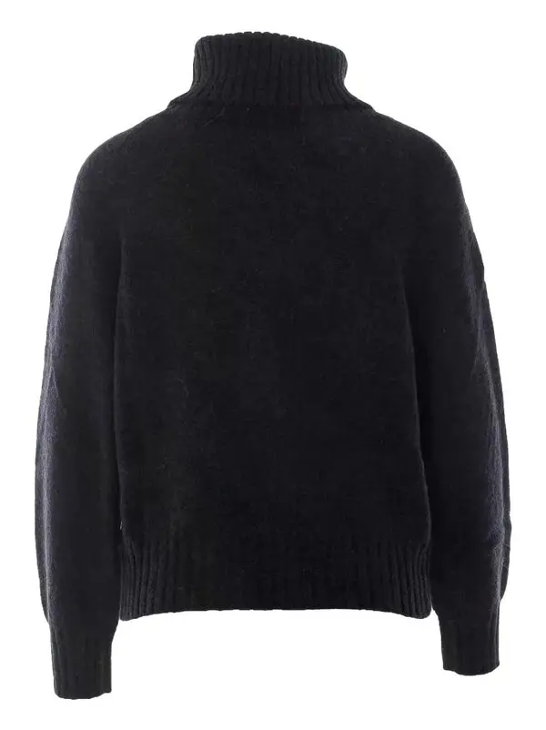 Alpha Studio Stud-embellished High-neck Sweater - Black