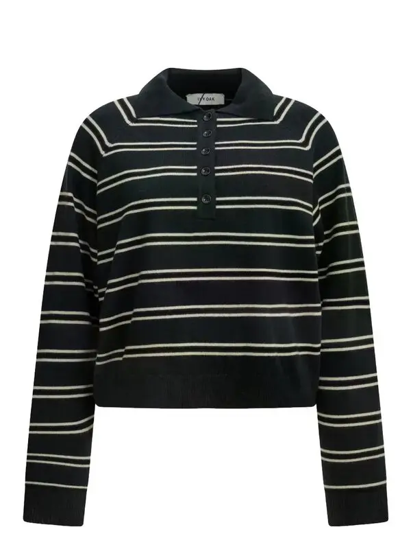 IVY OAK Striped Wool Sweater - Black