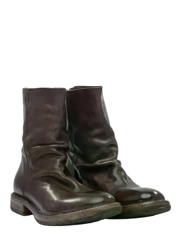Moma Minsk Rear Zip-fastening Ankle Boots - Brown