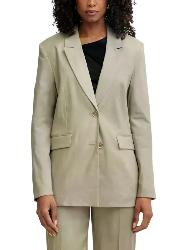 Guess Linen-blend Blazer - Neutrals