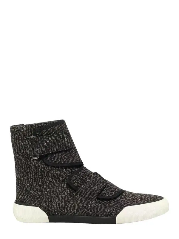 LANVIN Touch-strap High-top Sneakers - Black