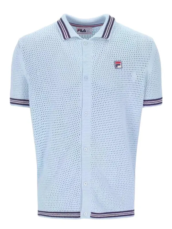 FILA Domenico Crochet-knit Shirt - Blue