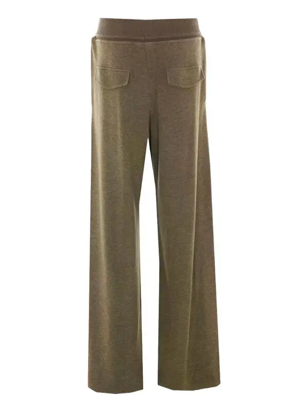 ELEH Drawstring Wide-leg Track Pants - Brown