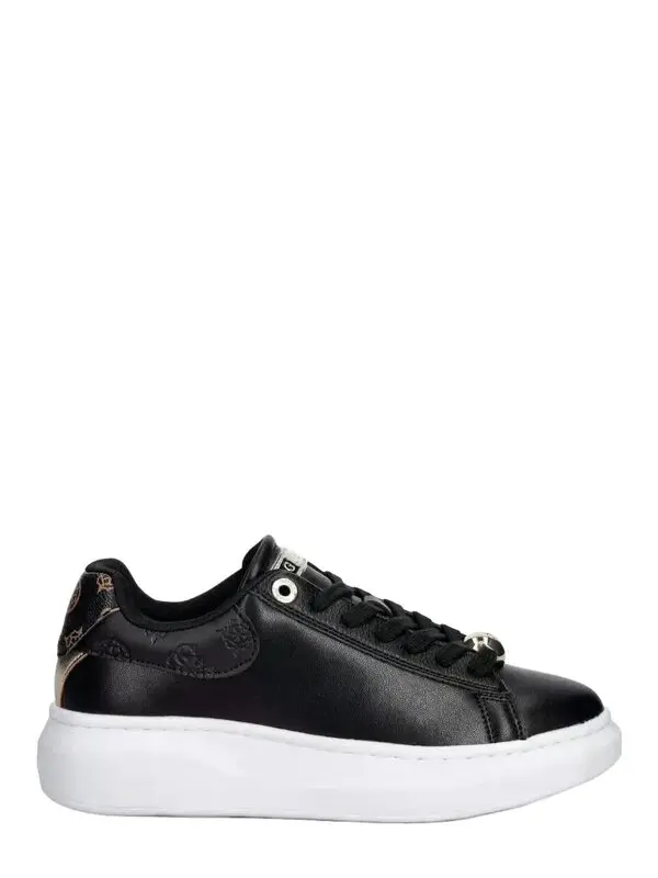 Guess Fireup Genuine-leather Sneakers - Black