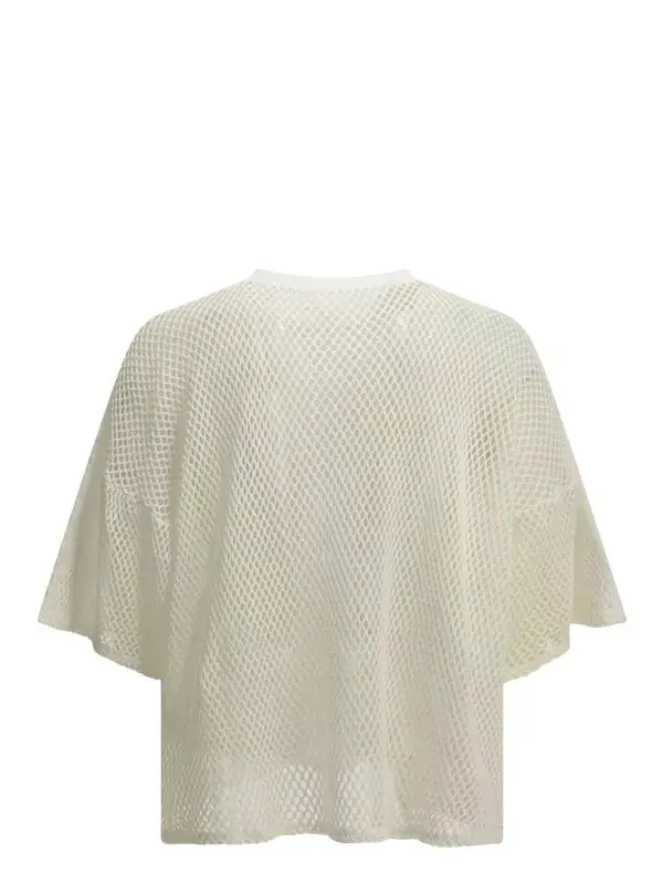 Kapital Graphic-print Mesh-back T-shirt - Neutrals