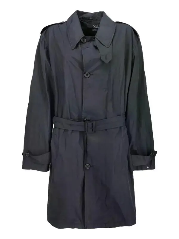 Stone Island Belted Trench Coat - Black