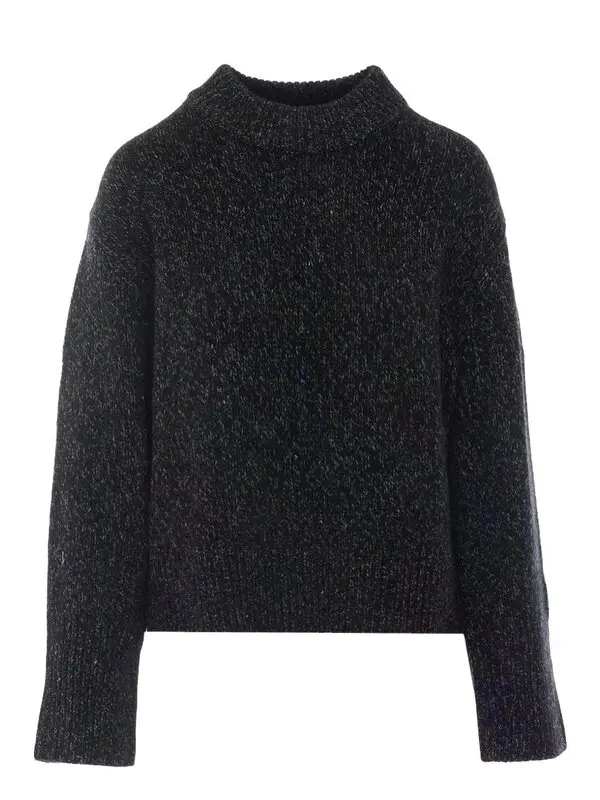 LISA YANG Tarie Sparkle High-neck Sweater - Grey