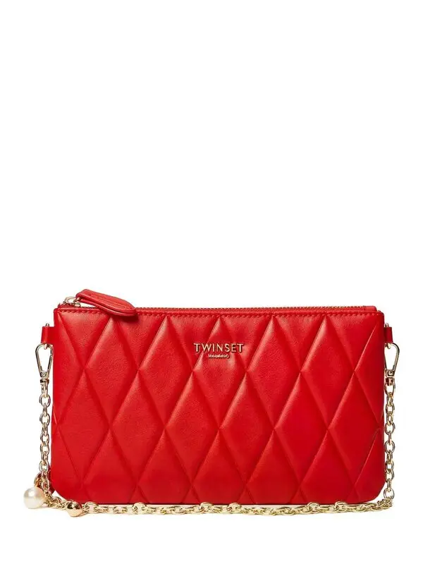 TWINSET Mini Quilted Chain-strap Shoulder Bag - Red