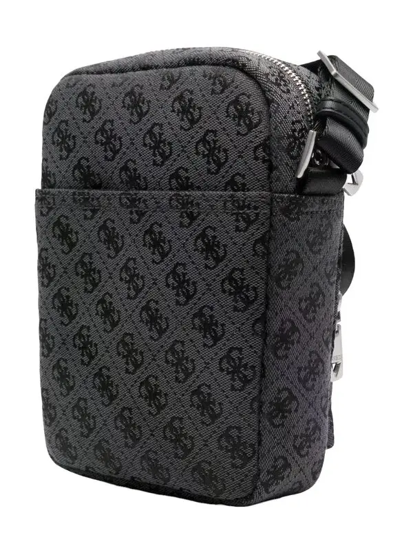 Guess Logo-plaque Messenger Bag - Grey