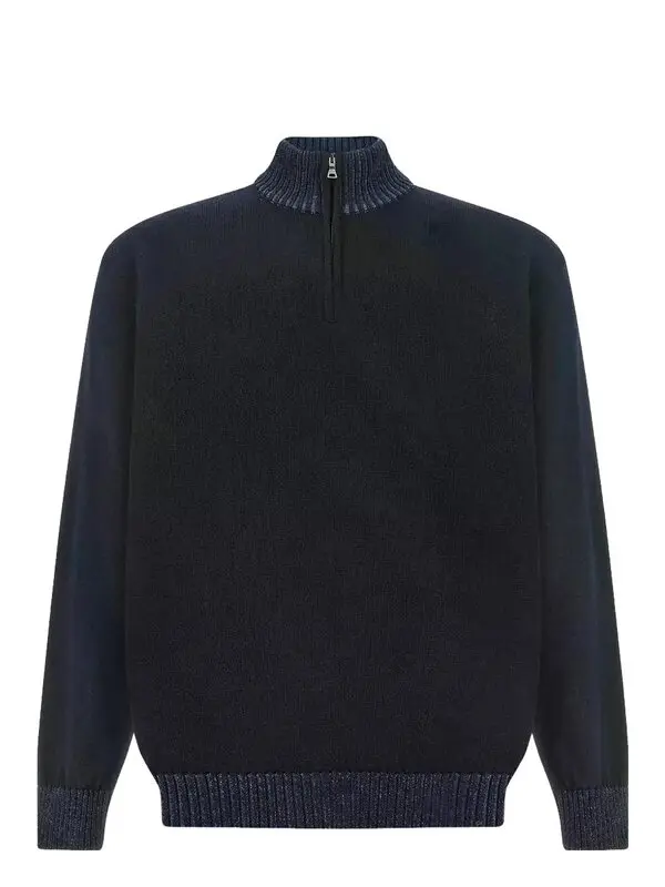 Paul & Shark Half-zip Wool Sweater - Blue