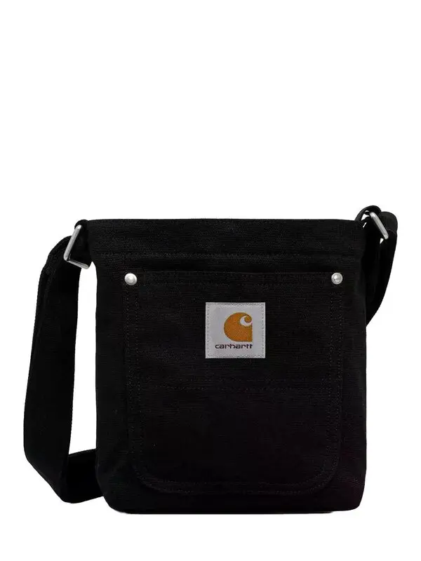 Carhartt Work In Progress Canvas Logo-patch Messenger Bag - Black