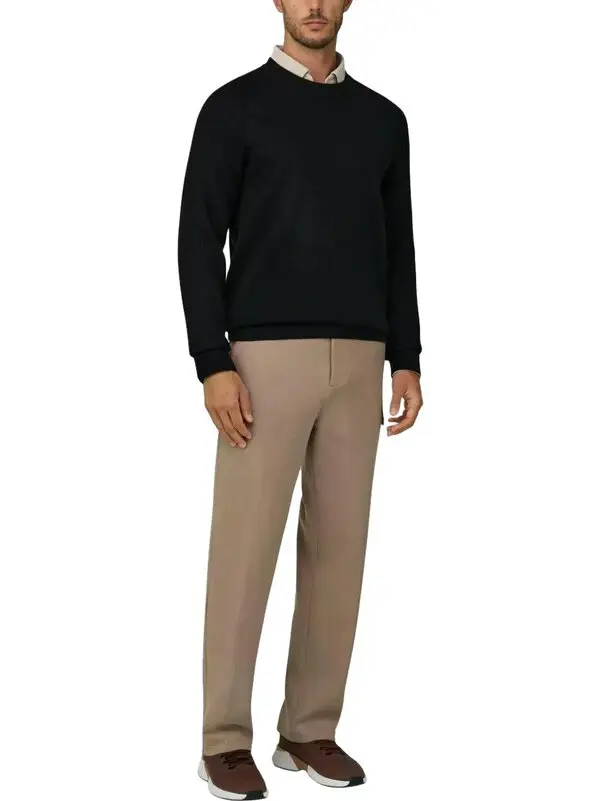 Boggi Milano Joggers In Cotton-blend Scuba B Tech - Neutrals