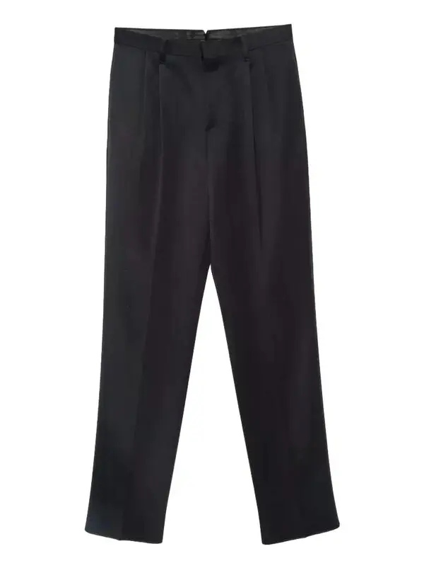 LARDINI Pleated Straight-leg Trousers - Blue