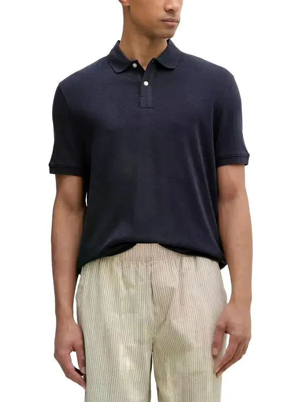Guess Geometric-pattern Short-sleeve Polo Shirt - Blue