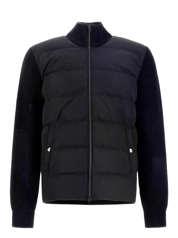 Herno Waffle-knit Padded Cardigan - Blue