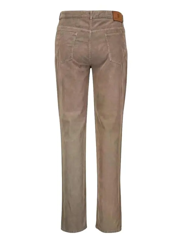 Brunello Cucinelli Corduroy-effect Five-pocket Cotton Trousers - Brown