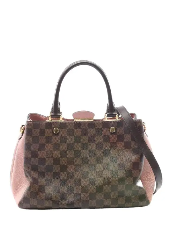 LOUIS VUITTON Brittany Damier Ebène Magnolia Tote Bag - Brown