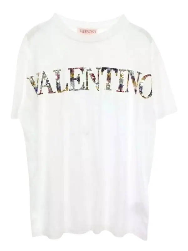Valentino Garavani Sequin Embellished Logo T-shirt - White