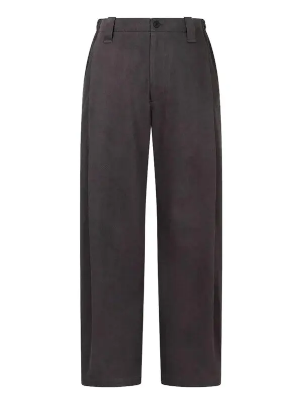 STUDIO TOMBOY Drawstring-waist Cotton Trousers - Grey