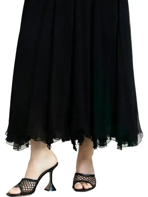 Amina Muaddi Lupita Net Sandals - Black