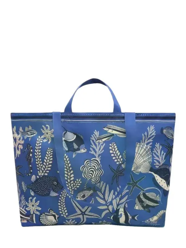 INOUI EDITIONS Neptune Fish-print Tote Bag - Blue