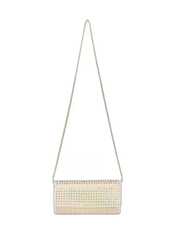 KAT MACONIE Victoria Stud-embellished Chain-link Shoulder Bag - White