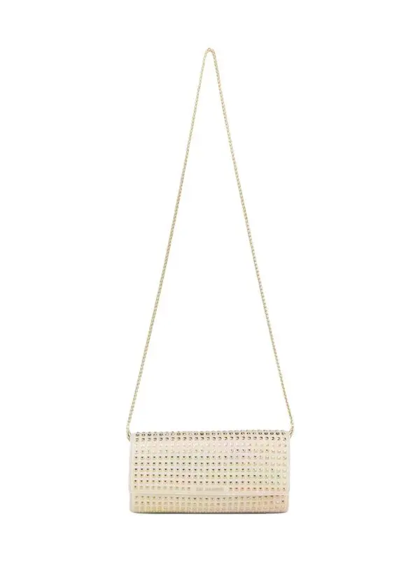 KAT MACONIE Victoria Stud-embellished Chain-link Shoulder Bag - White