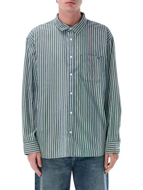 VANS Stripes Pocket Shirt - Green