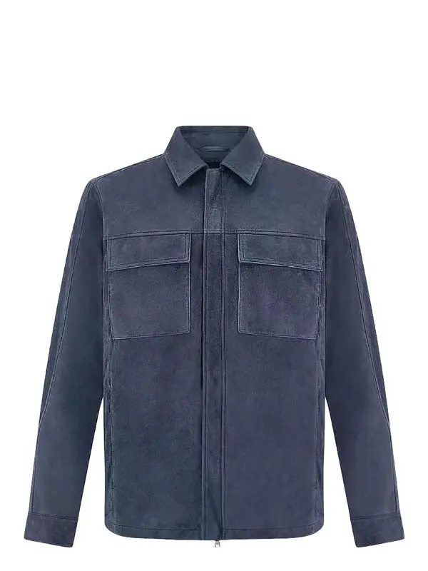Paul & Shark Aqualeather Suede Jacket - Blue