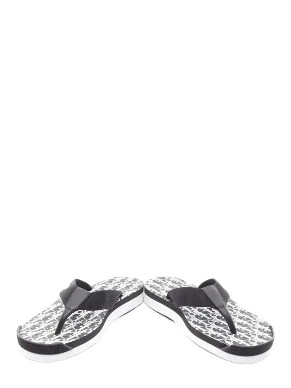 Dior Alpha Oblique Thong Sandals - Black