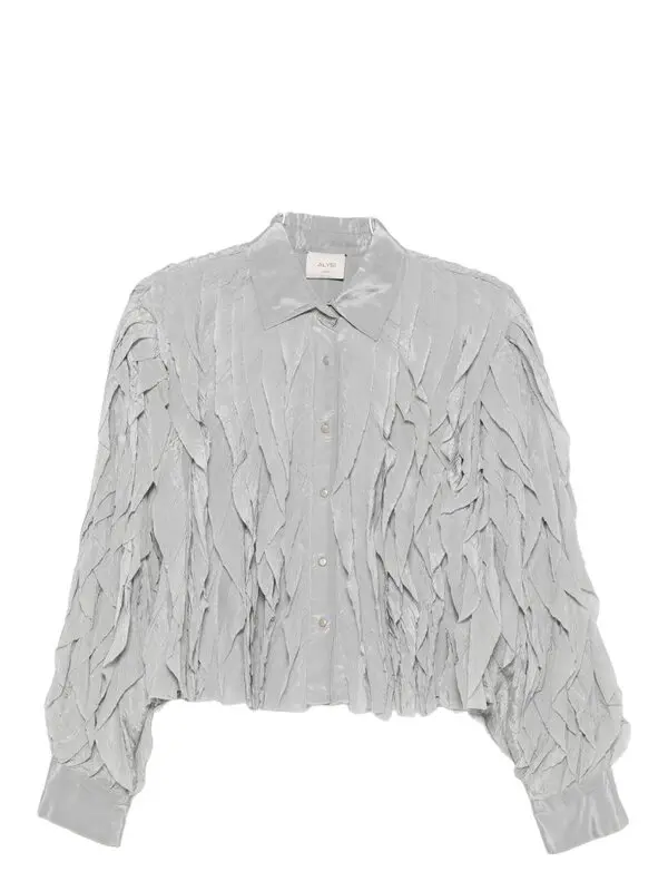 ALYSI Ruffled Shirt - Grey