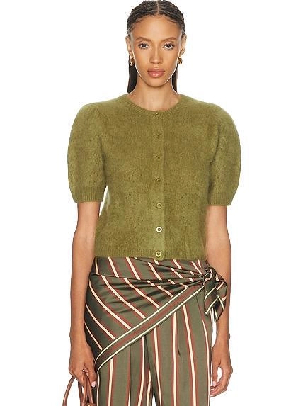 FRAME The Cashmere Airy Cardigen - Deep Olive