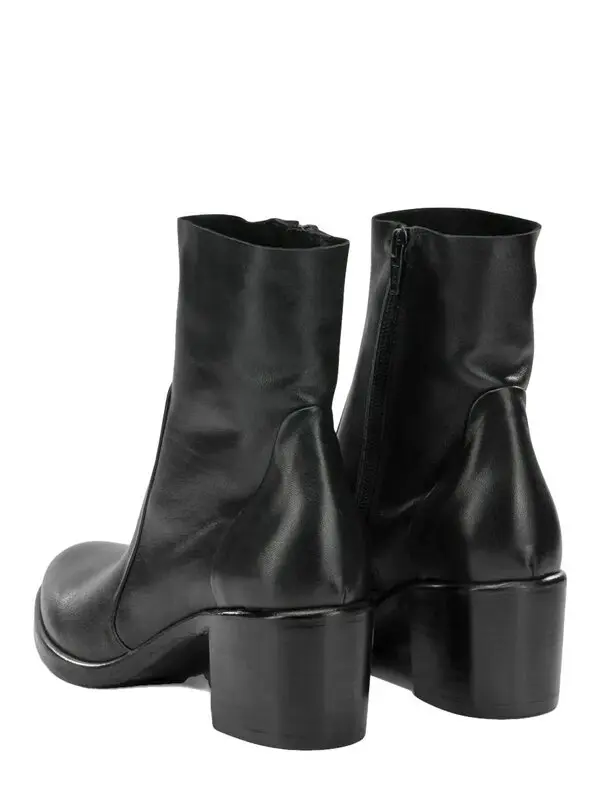 STRATEGIA SHOES Say Leather Ankle Boots - Black