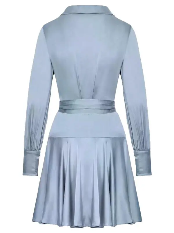 Zimmermann Silk Wrap Mini Dress - Blue