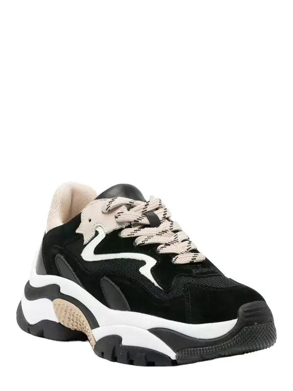 Ash Panelled Low-top Sneakers - Black