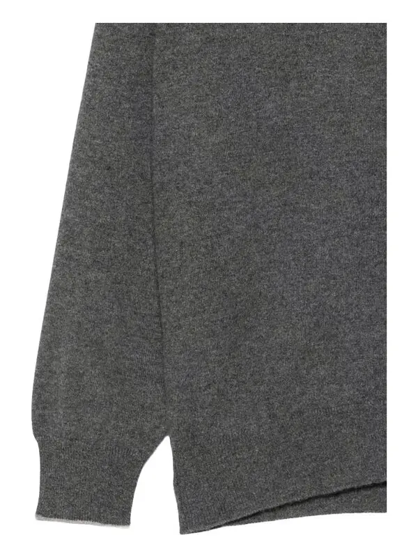 Brunello Cucinelli Zip-up High-neck Cardigan - Grey
